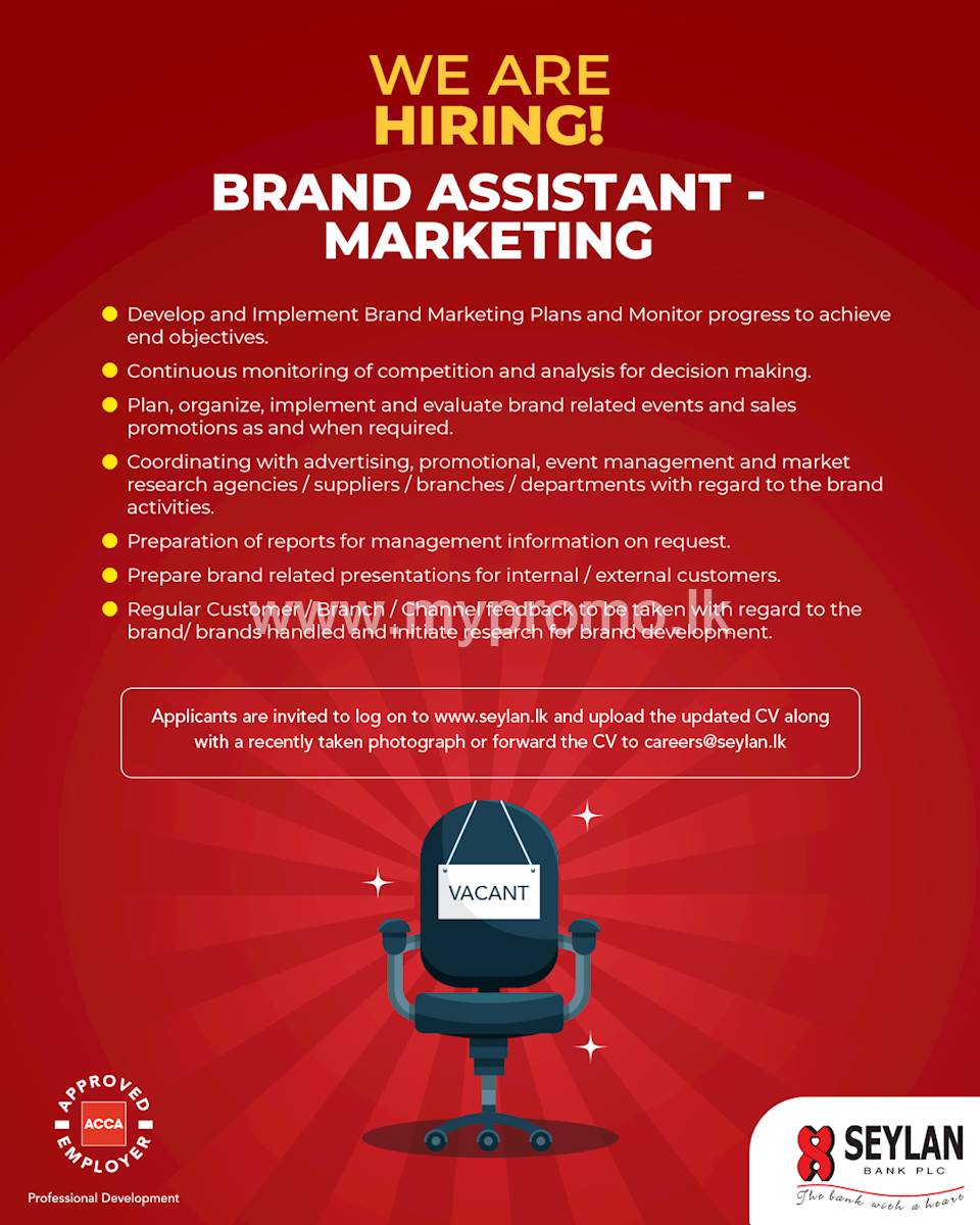 Brand Assistant - Marketing at Seylan Bank