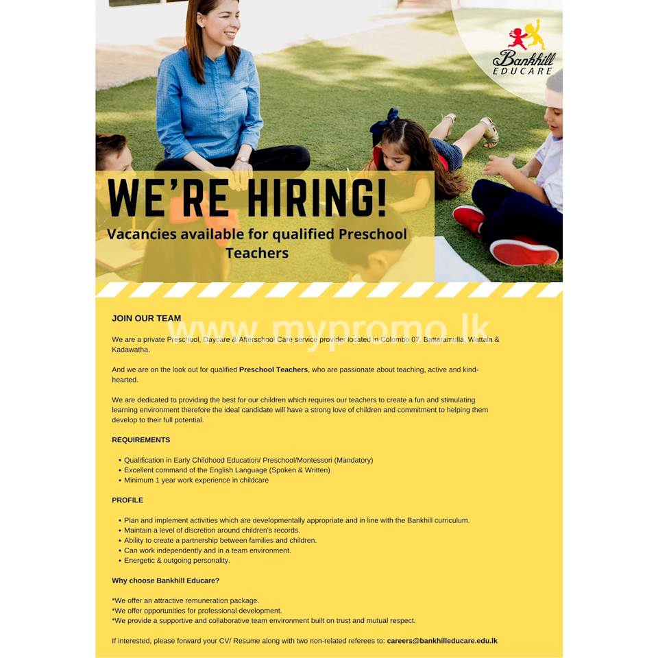 Preschool Teachers at Bankhill Educare