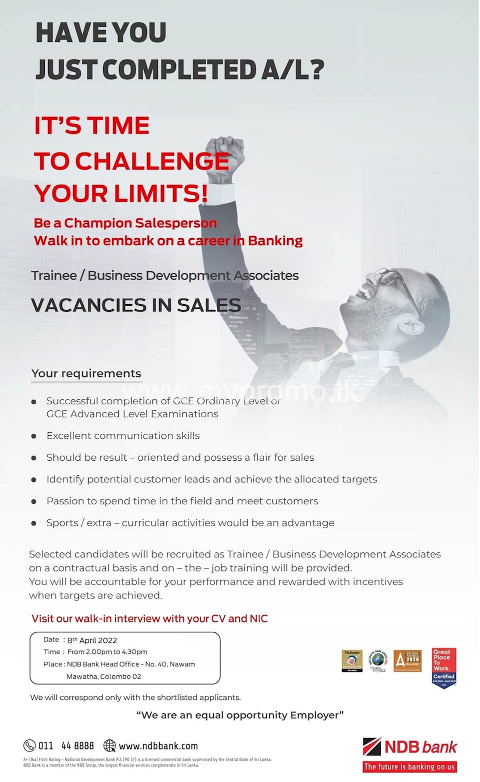 Trainee/ Business Development Associates at National Development Bank