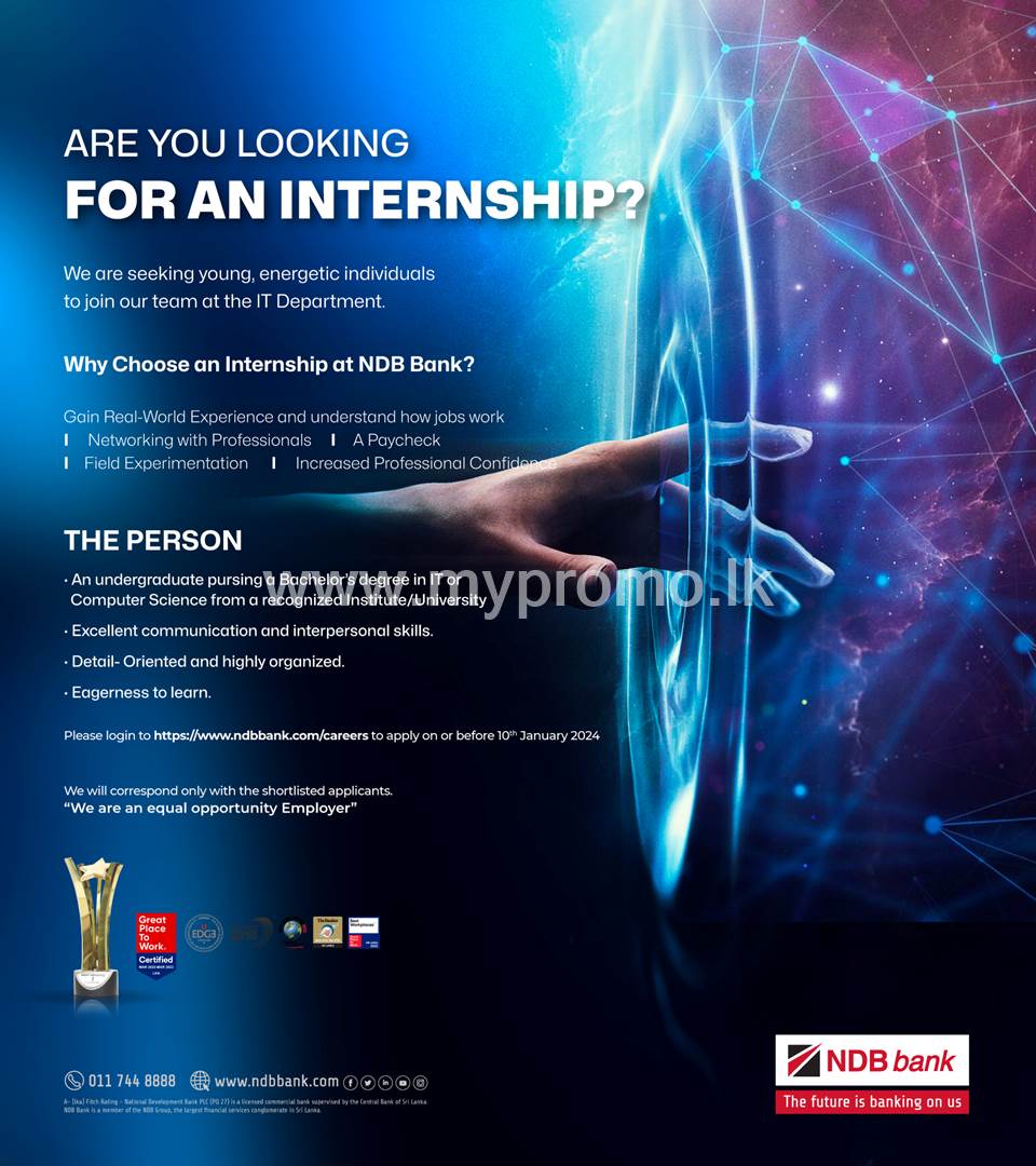 Internship - IT Department at National Development Bank - NDB Bank