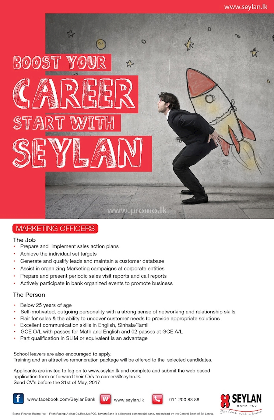 MARKETING OFFICERS at Seylan Bank