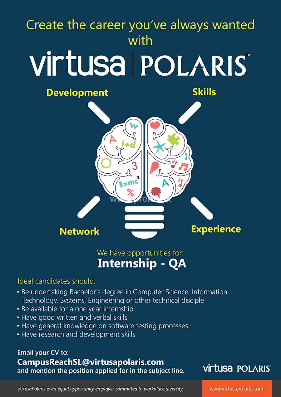Internship for QA at VirtusaPolaris at Virtusa Sri Lanka