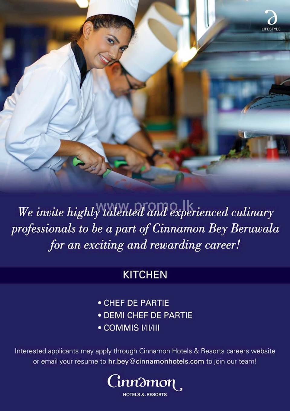 Vacancies at Cinnamon Hotels