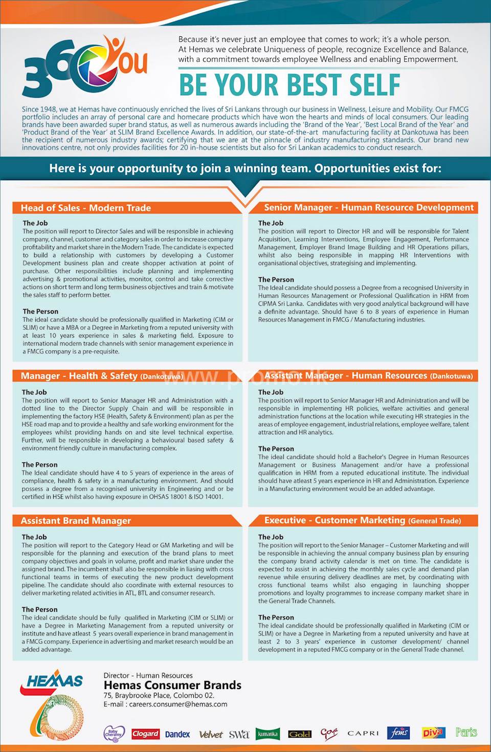 Vacancies at Hemas Holdings