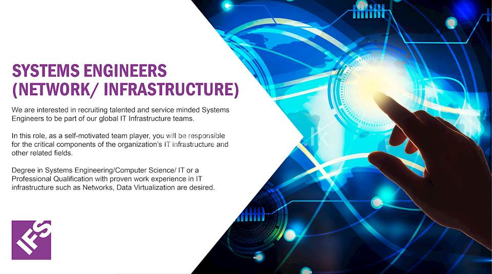 Systems Engineers (Network/Infrastructure) at IFS Sri Lanka