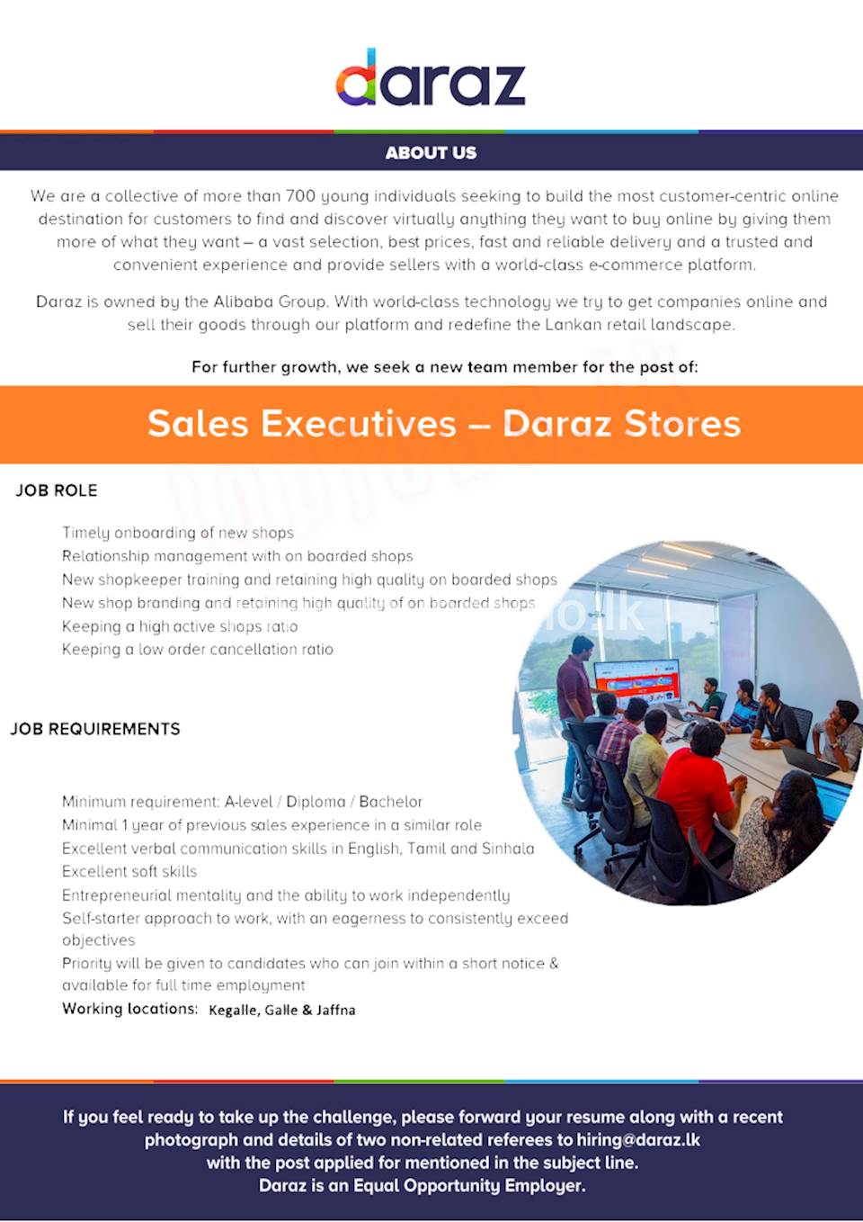 Sales Executive - Daraz Stores at Daraz.lk
