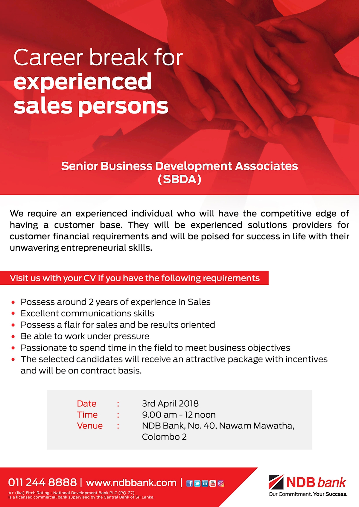 Senior Business Development Associates (SBDA) at National Development ...