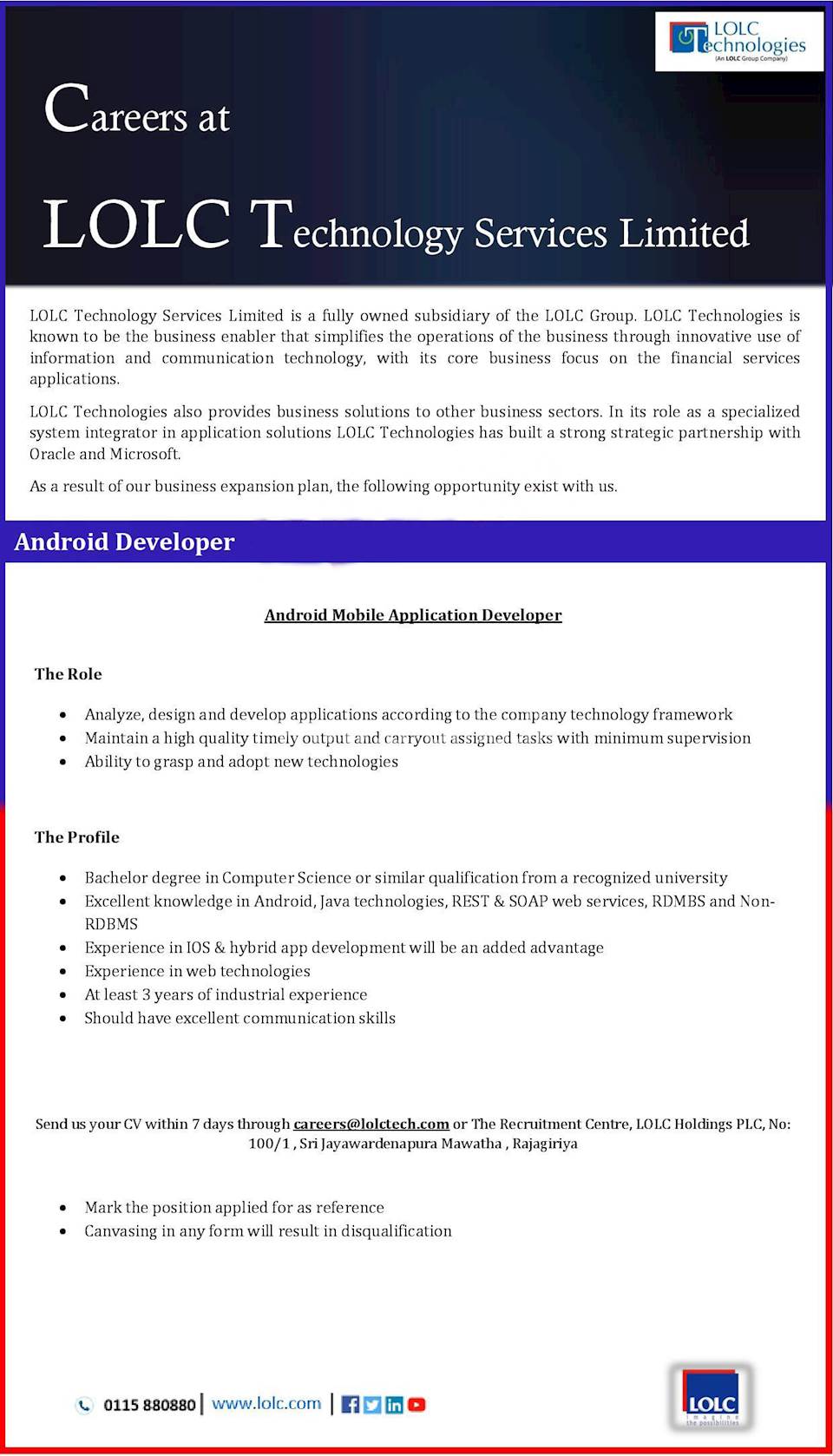 Android Developer at LOLC