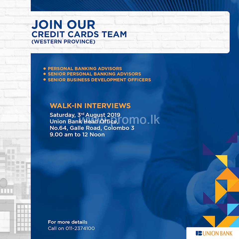 Walk-In Interviews at Union Bank