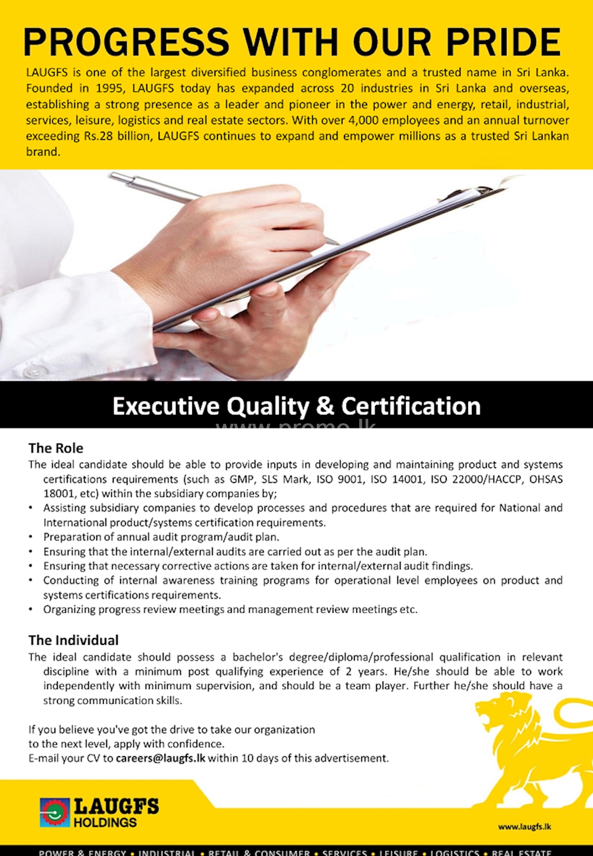 Executive Quality and Certification at LAUGFS Holdings