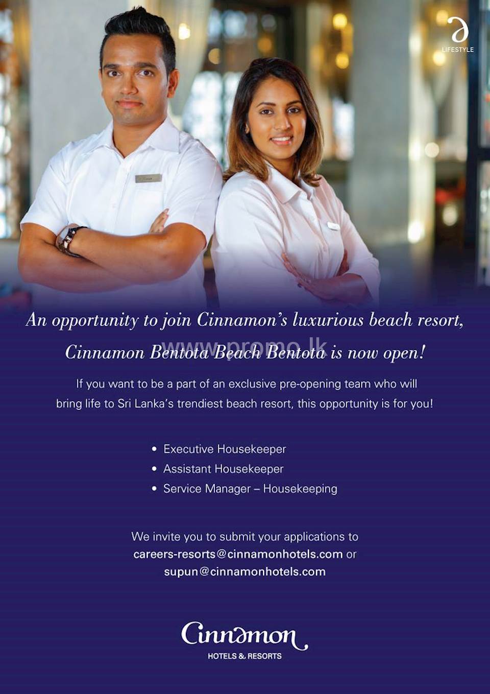 Vacancies at Cinnamon Hotels