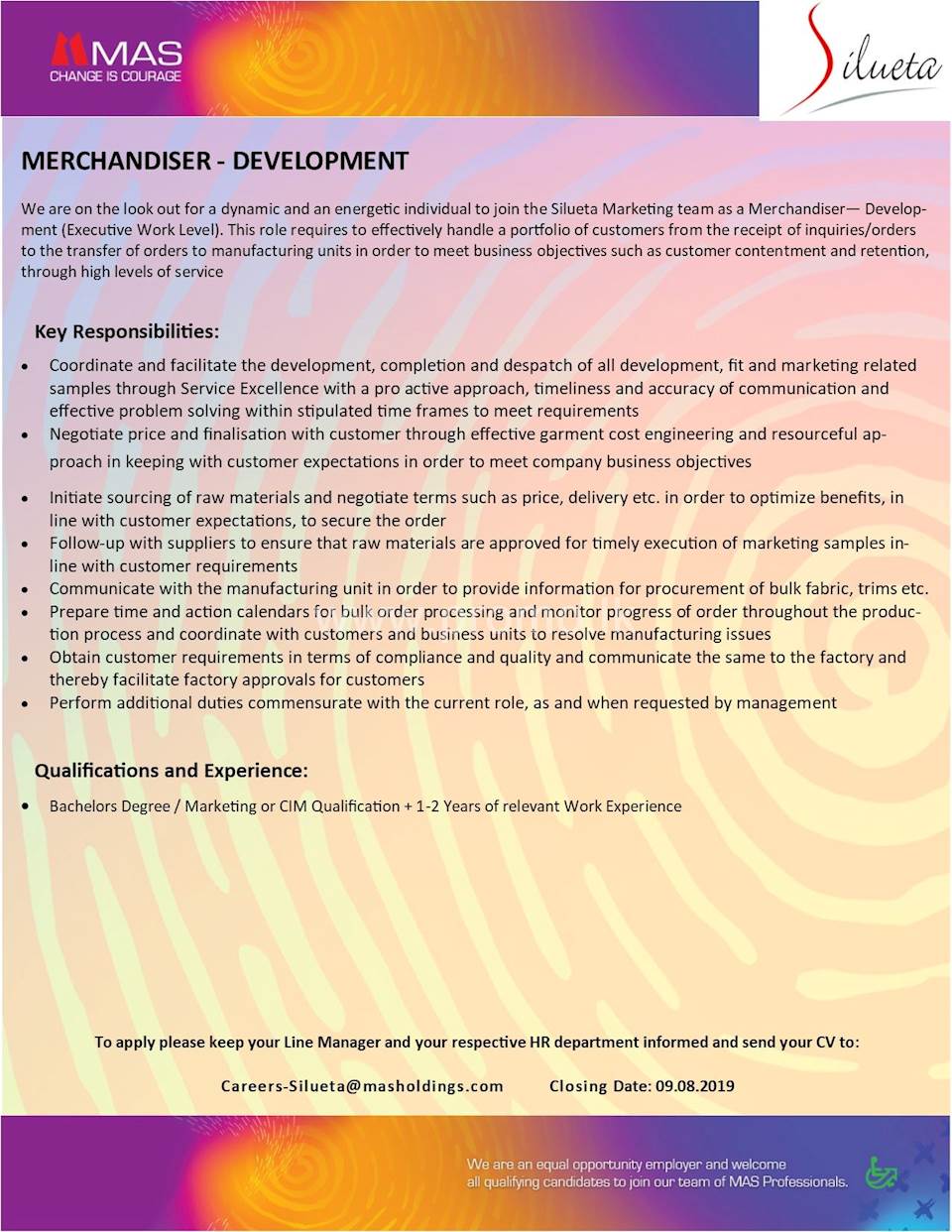 Merchandiser - Development at MAS Holdings