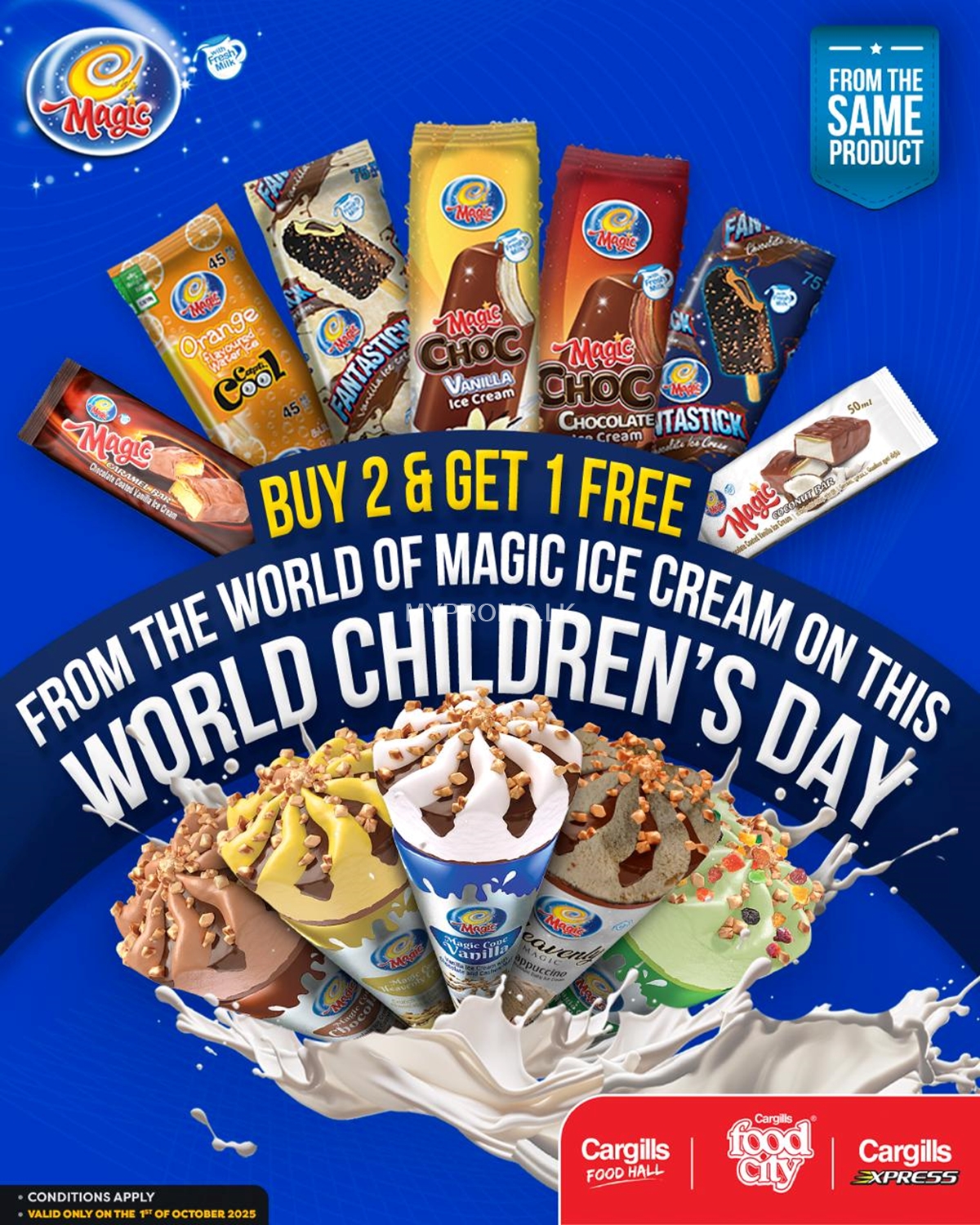 Magic Ice Cream Children’s Day Offer 2025 – Buy 2 Get 1 Free - Cargills ...