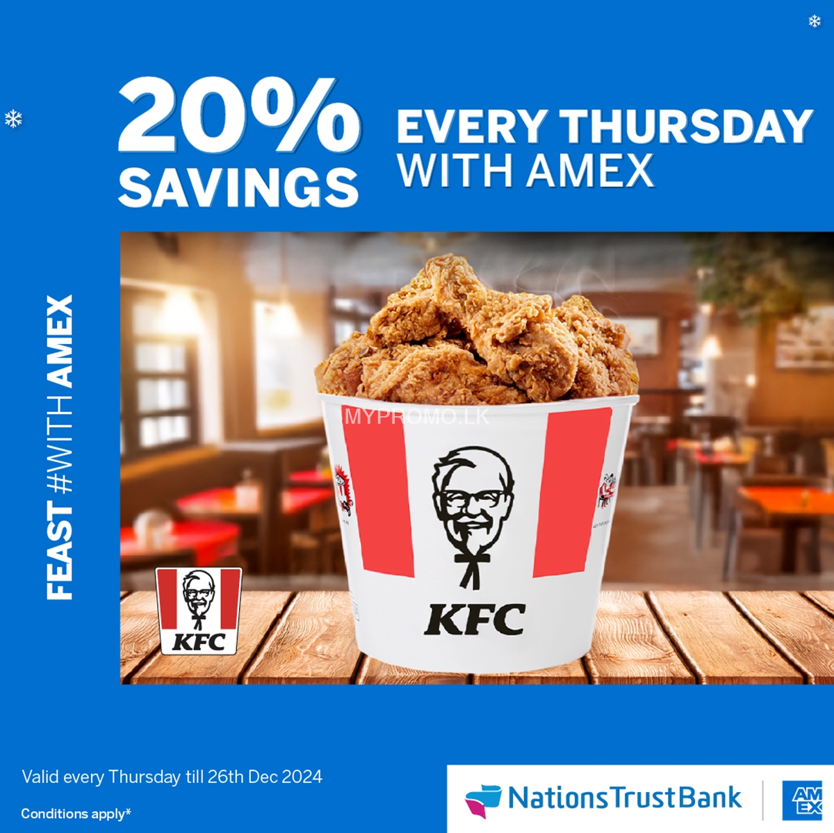 Enjoy 20% savings at KFC with Nations Trust Bank American Express Cards ...