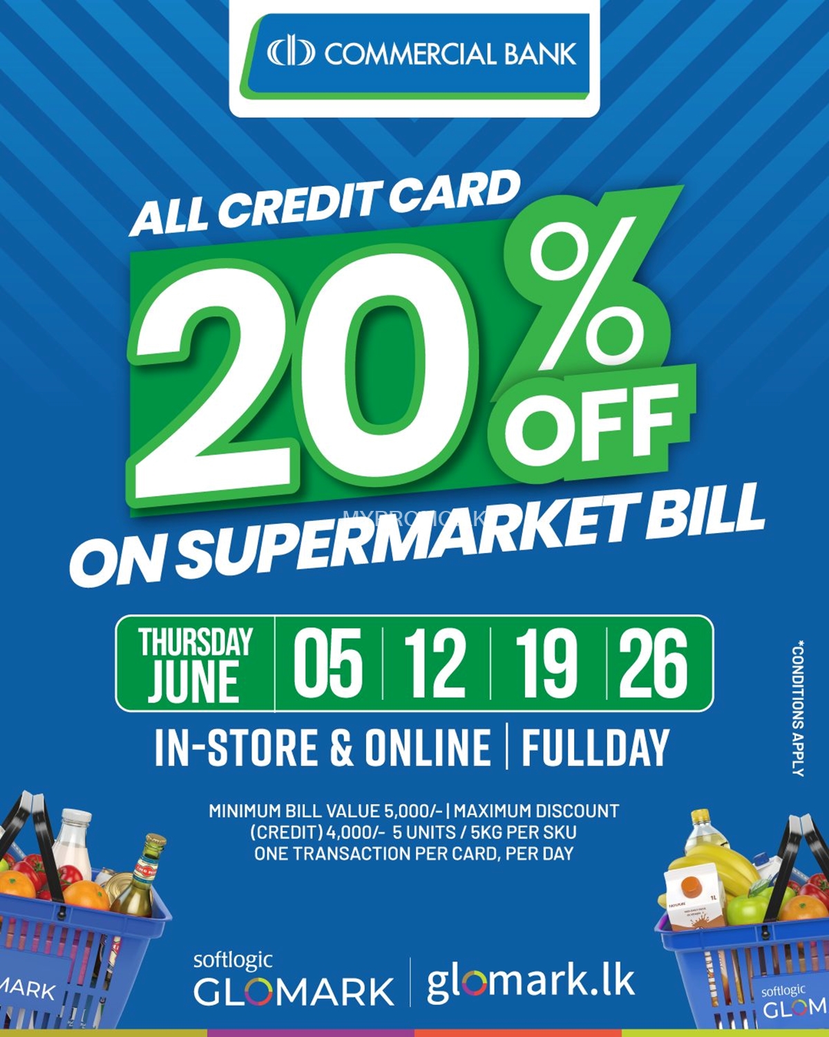 Enjoy 20% DISCOUNT on SUPERMARKET BILL with Commercial Bank Credit ...