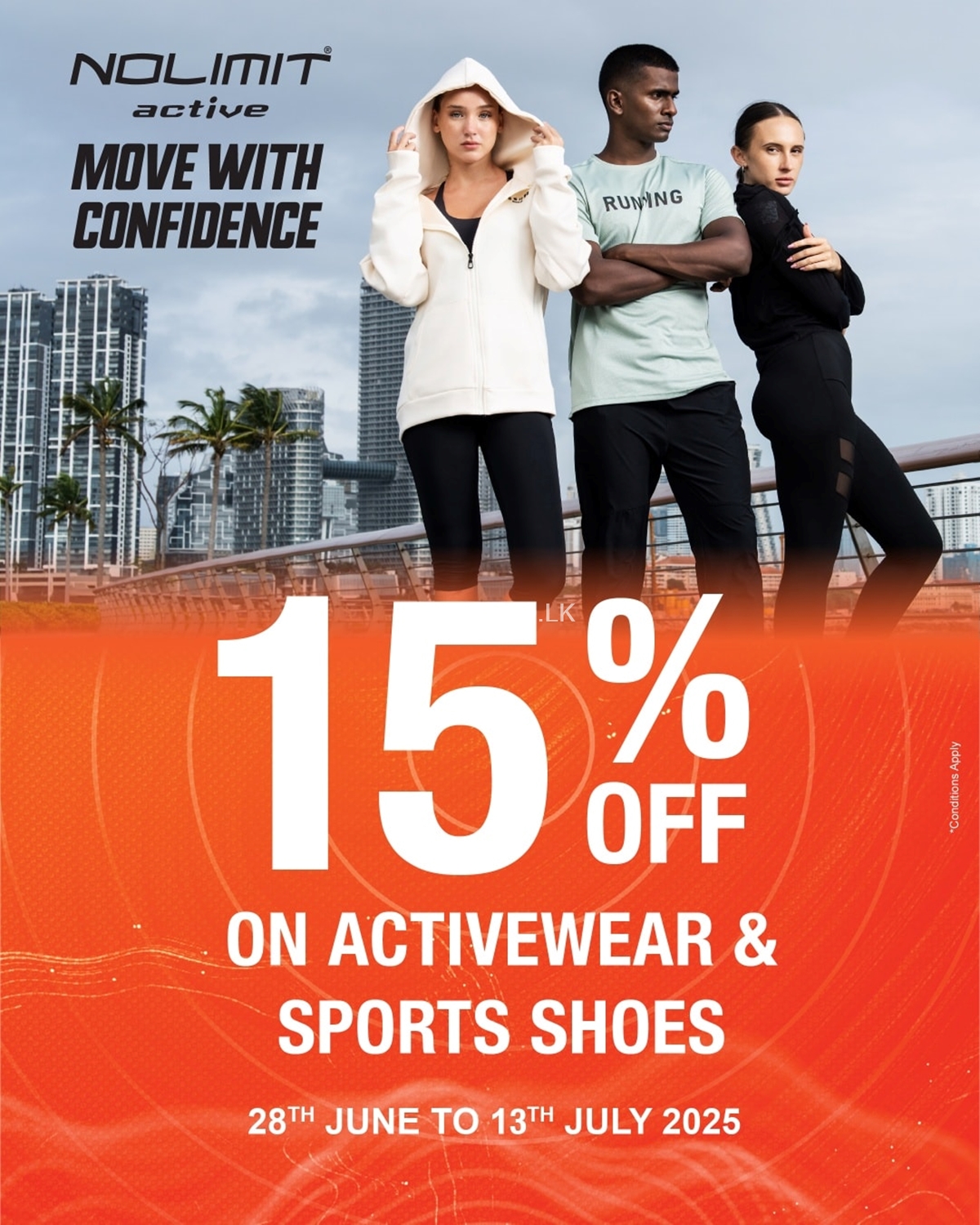 Get 15% OFF on Activewear & Sports shoes at NOLIMIT | NOLIMIT