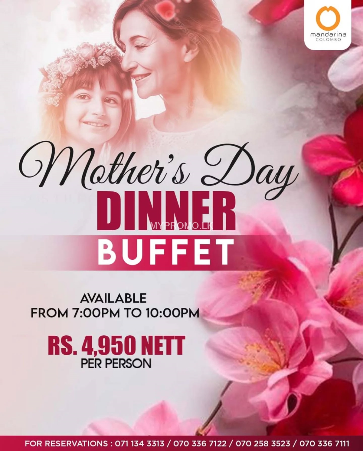 Mother's Day Dinner Buffet at Mandarina Colombo | Mandarina Colombo