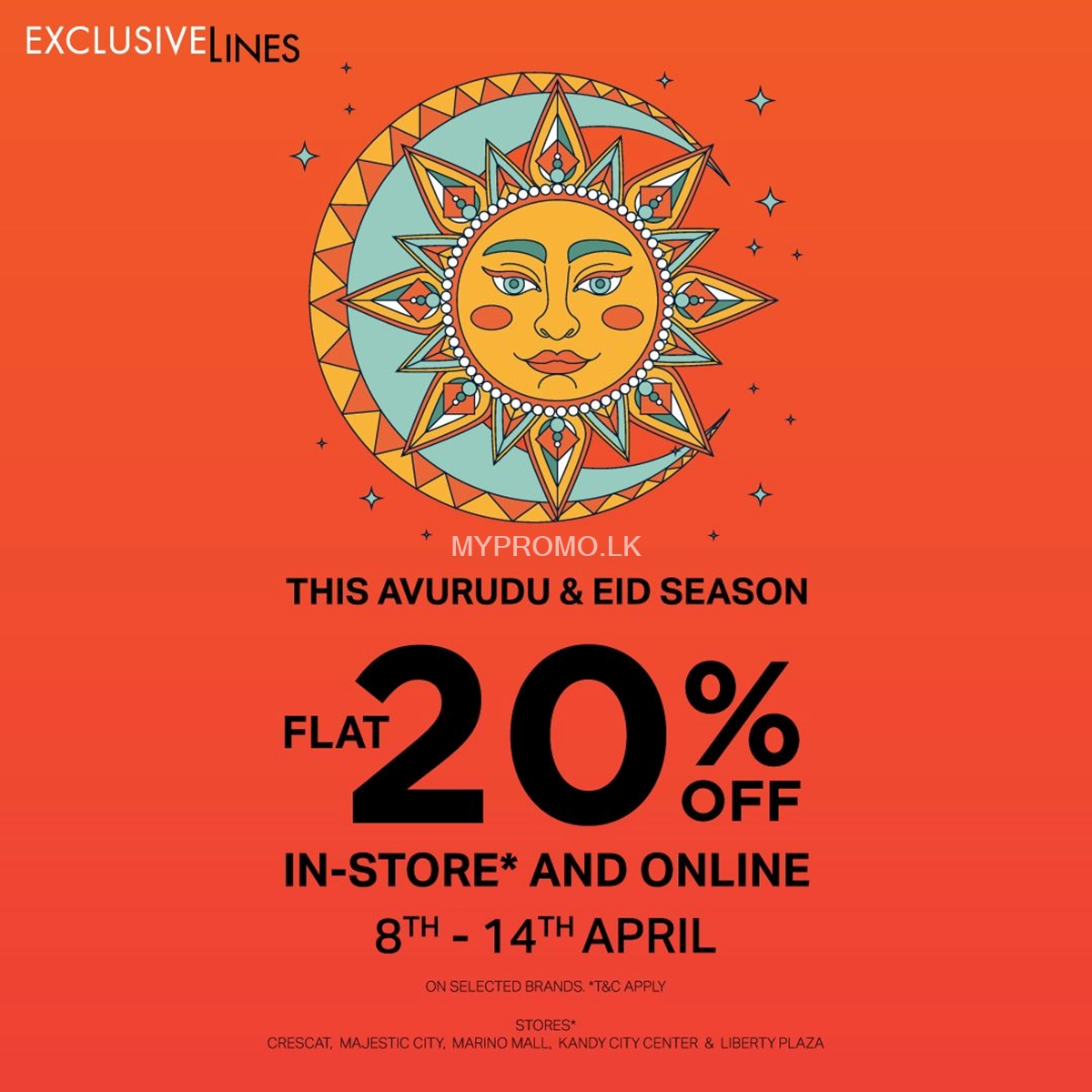 FLAT 20% OFF this Avurudu and EID at Exclusive Lines | Exclusive Lines