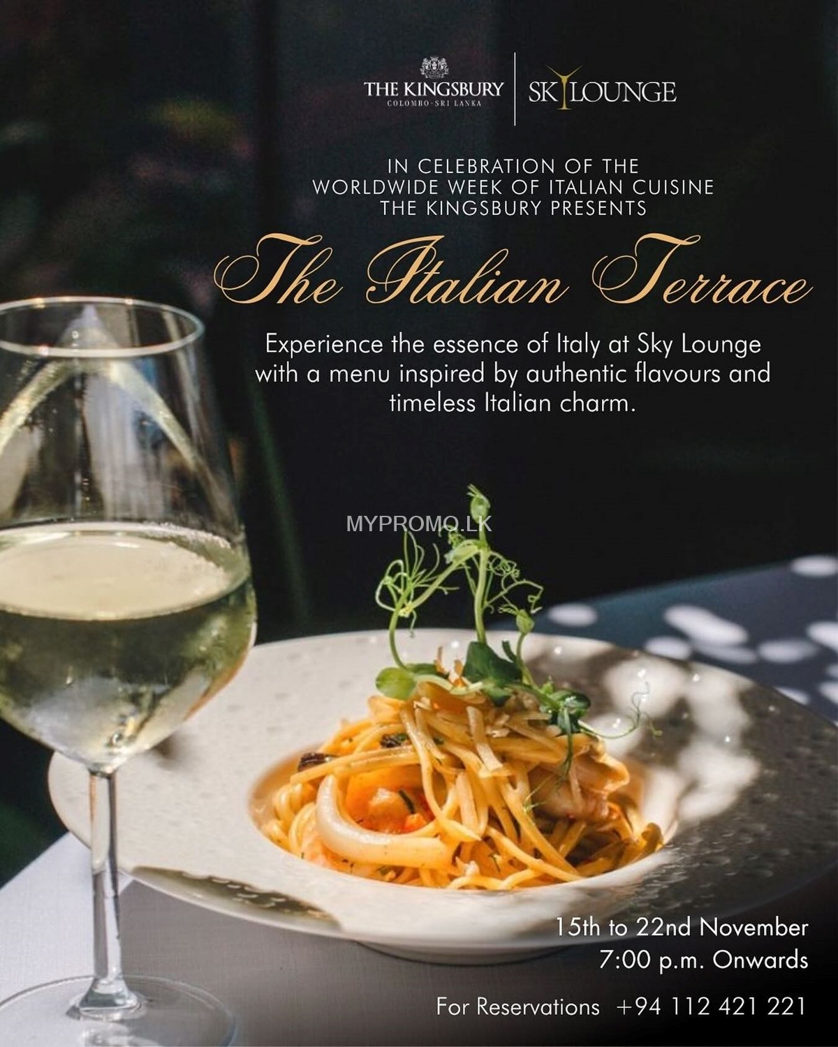 The Italian Terrace at The Kingsbury Colombo | Worldwide Week of ...