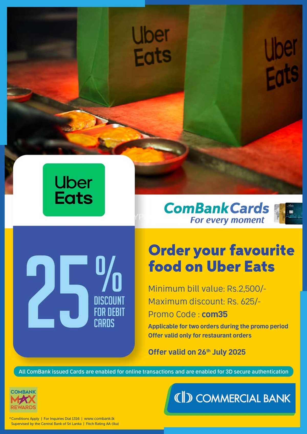 Order your favourite food on Uber Eats with ComBank Debit Cards ...