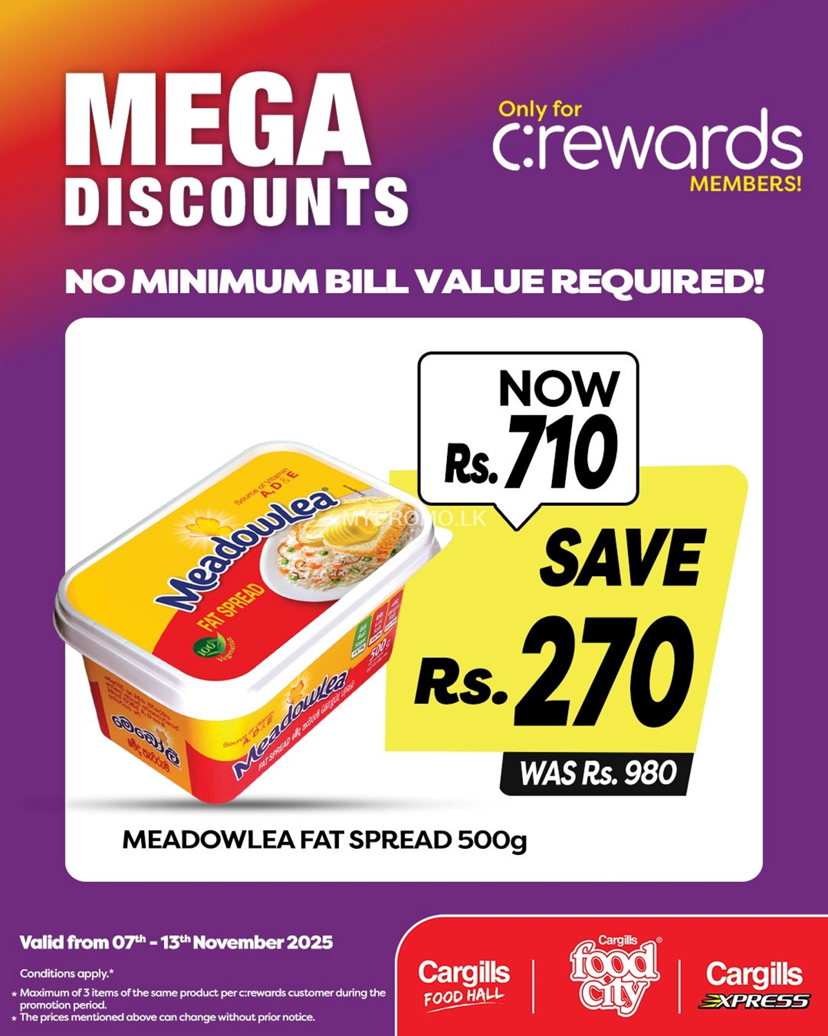 Enjoy mega discounts exclusively for c:rewards members at Cargills Food ...