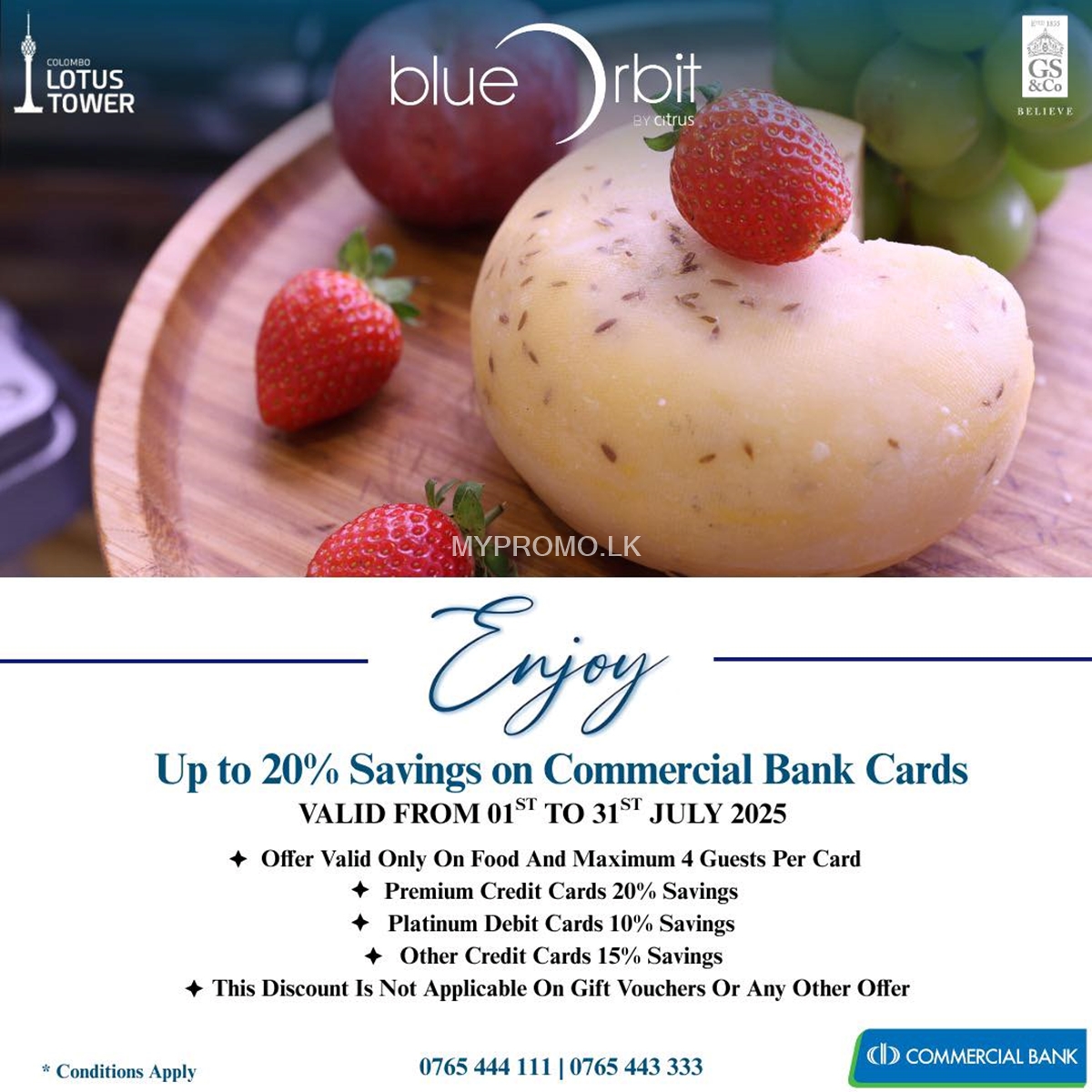 Dine at Blue Orbit by Citrus restaurant and enjoy up to 20% OFF on your ...