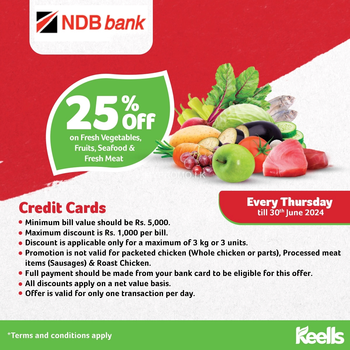 25% off on Fresh Vegetables, Fruits, Seafood & Fresh Meat at Keells for ...