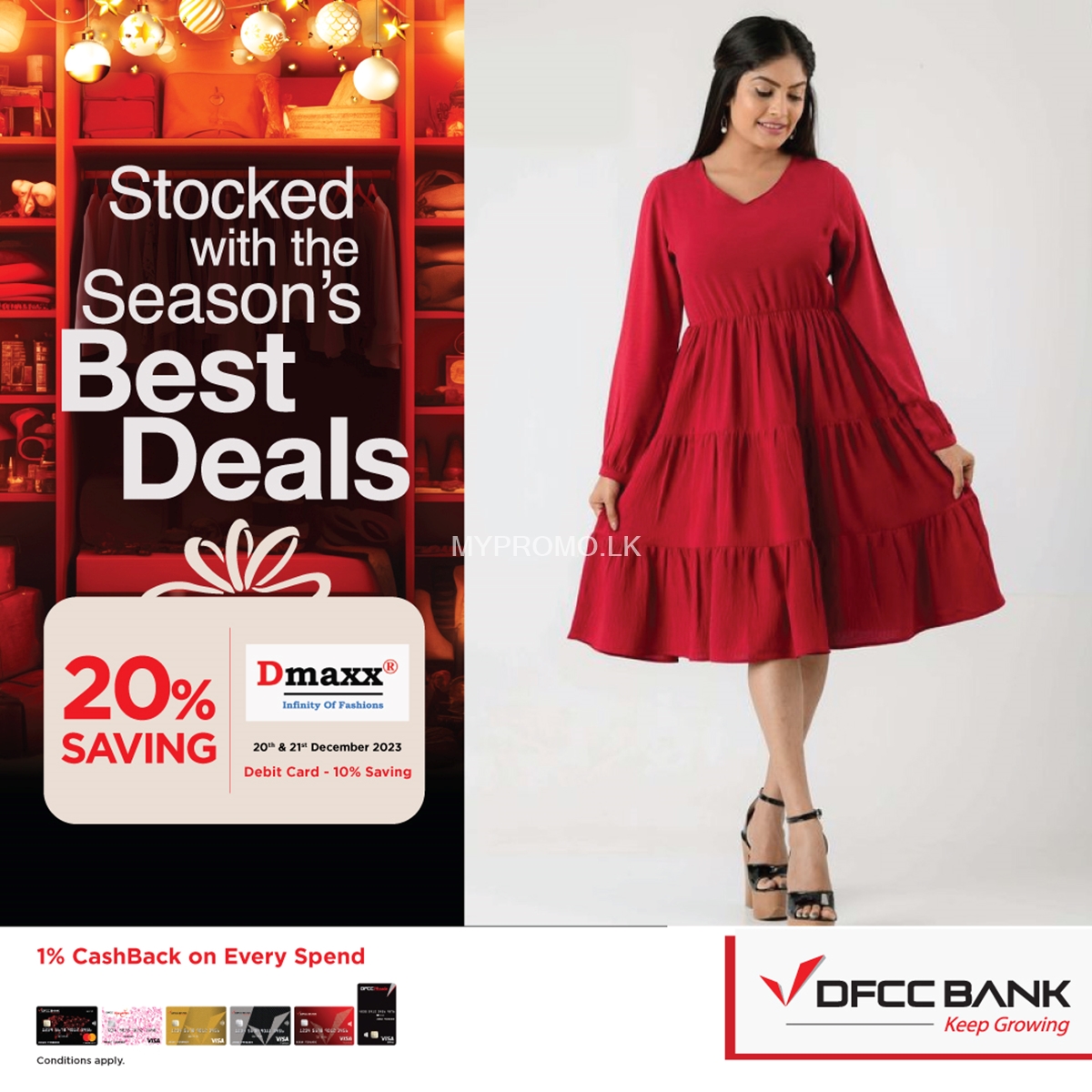 Enjoy 20% savings at Dmaxx with DFCC Credit Cards! | DFCC Bank PLC