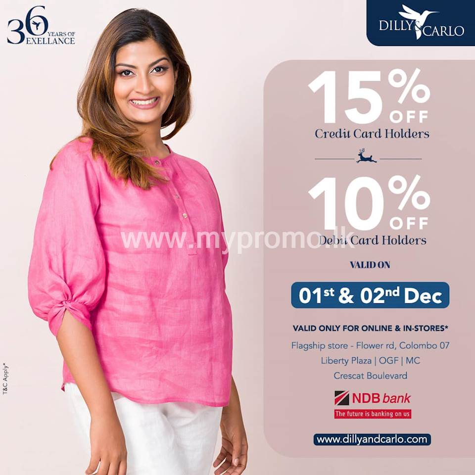 15% savings on your NDB credit cards and 10% savings on debit cards at ...