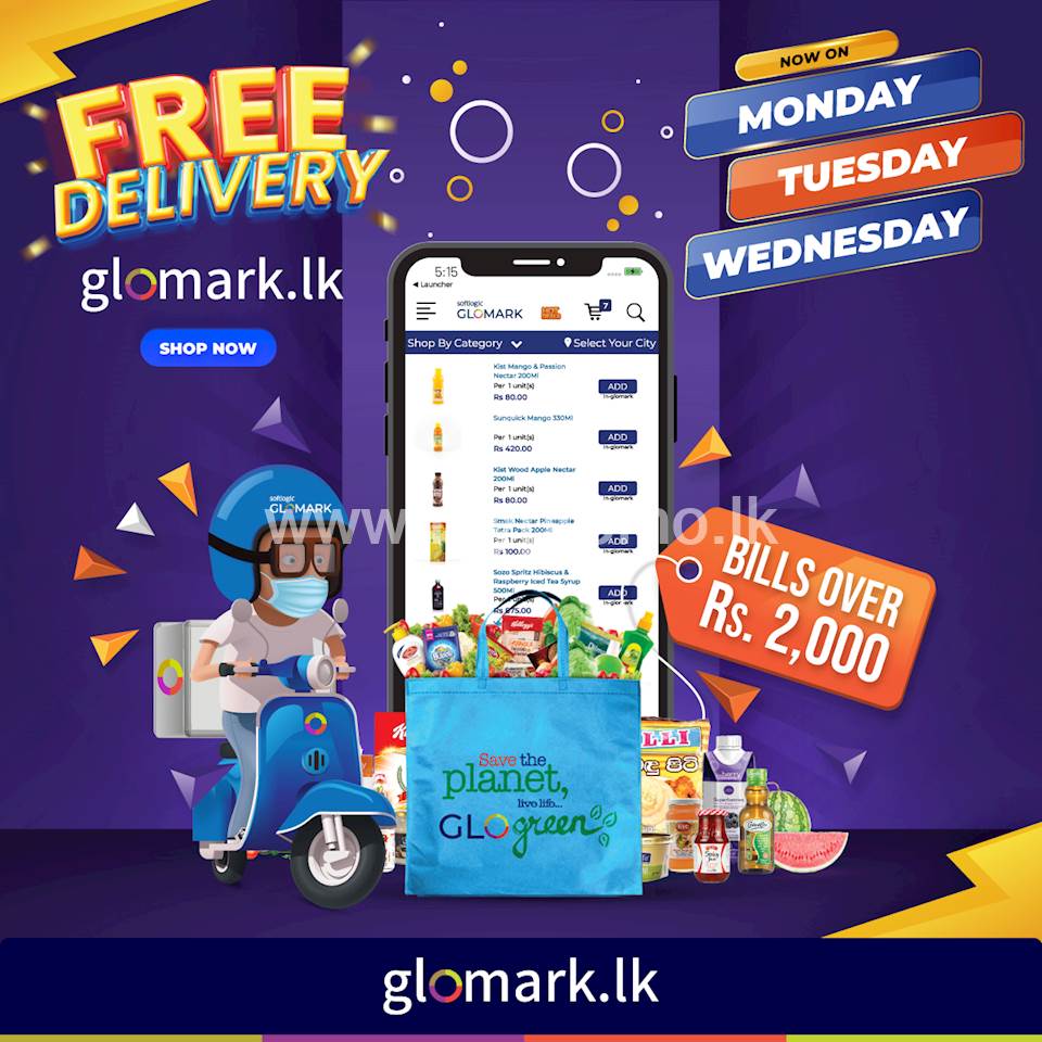 Get your Free Delivery on www.glomark.lk