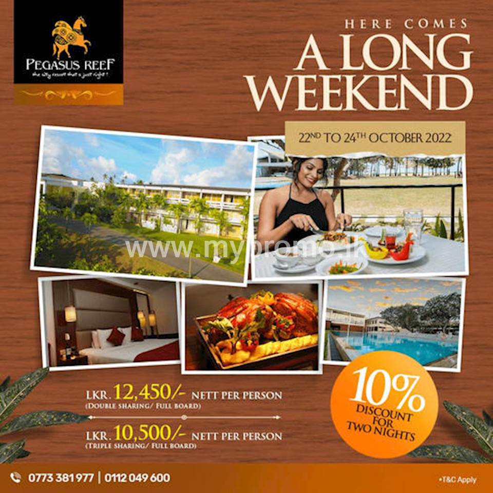 Long weekend offer at Pegasus Reef!