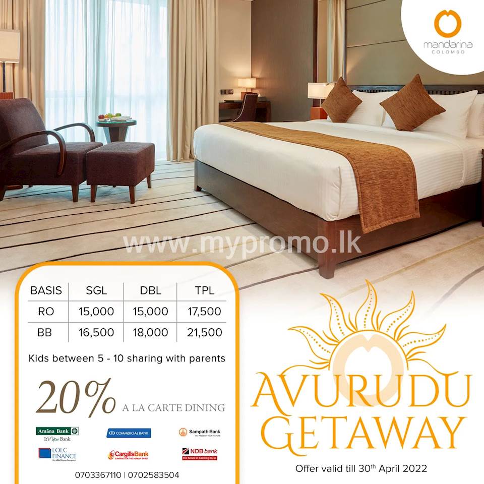 Avurudu getaway offer at Mandarina Colombo | Mandarina Colombo