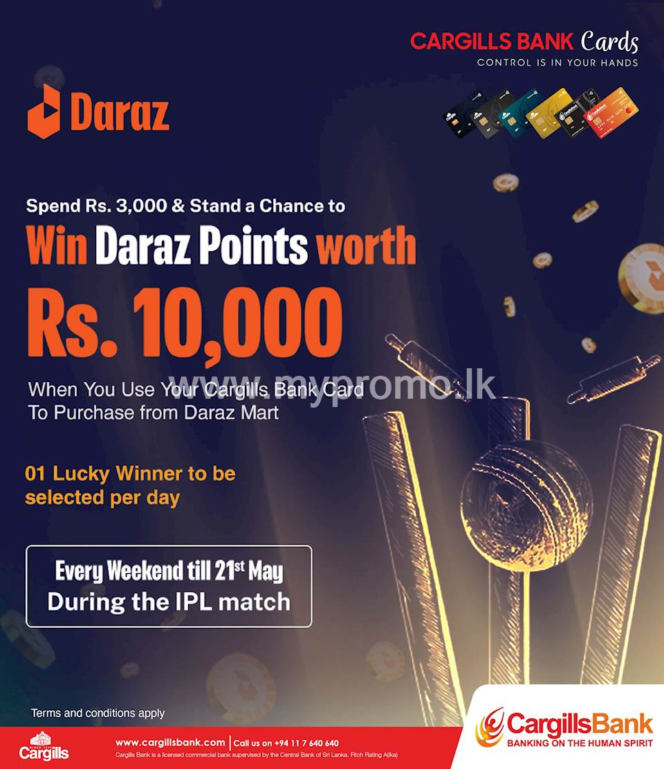 Get Rs. 10,000 worth of Daraz points with your Cargills Bank card at ...