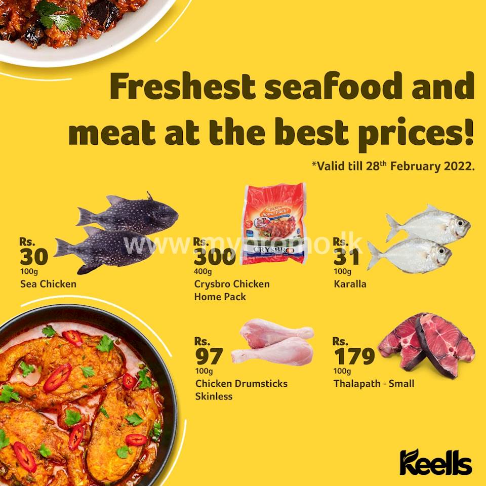Freshest seafood and meat at the best Price at keells
