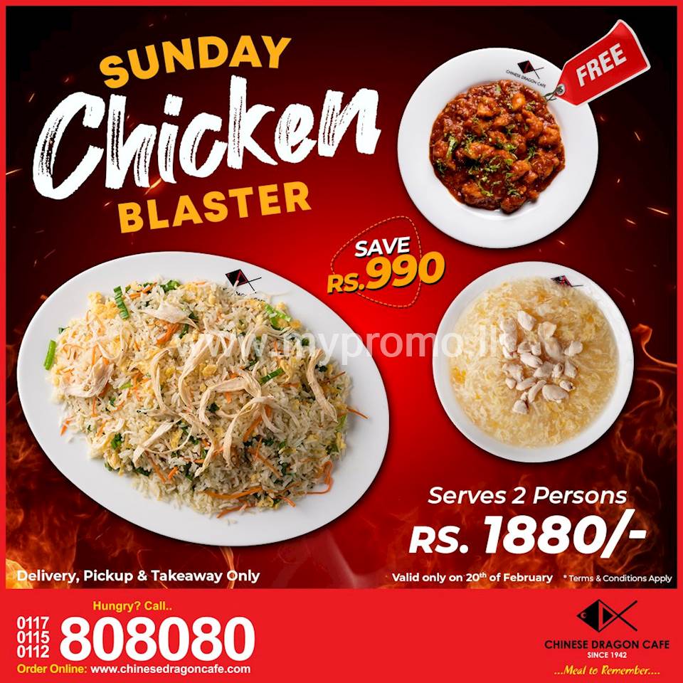 Sunday Chicken Blaster at Chinese Dragon Cafe
