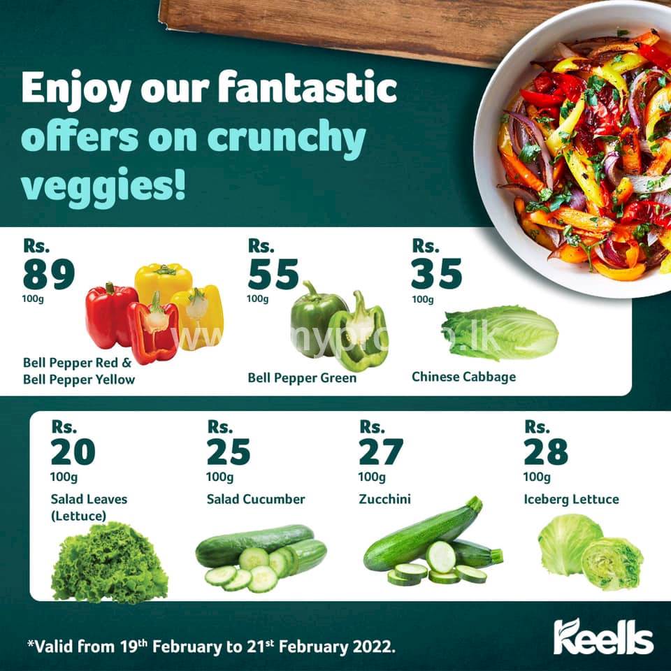 Enjoy our fantastic offers on crunchy veggies at Keells