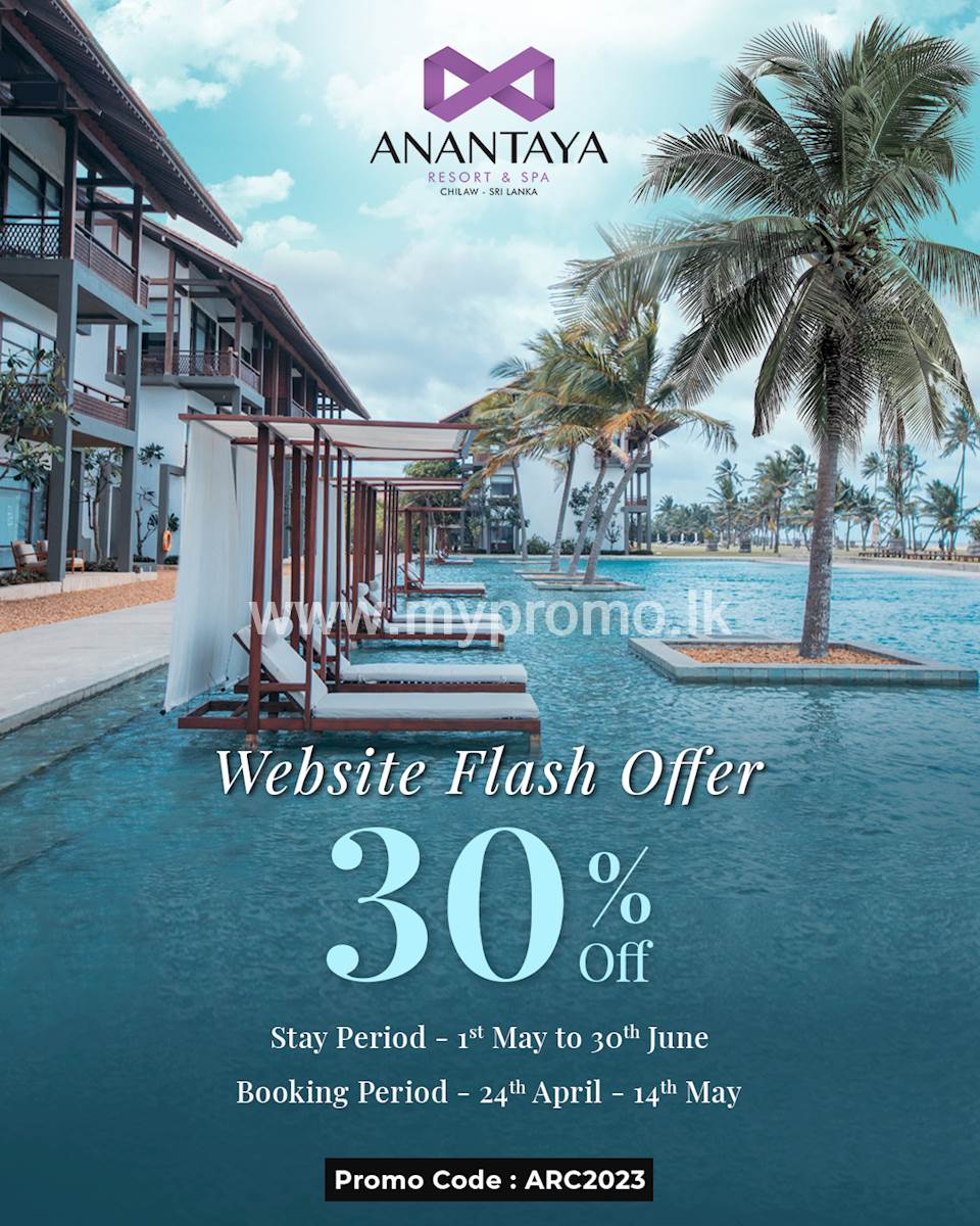 Website Flash Offer at Anantaya Resort & Spa - Chilaw