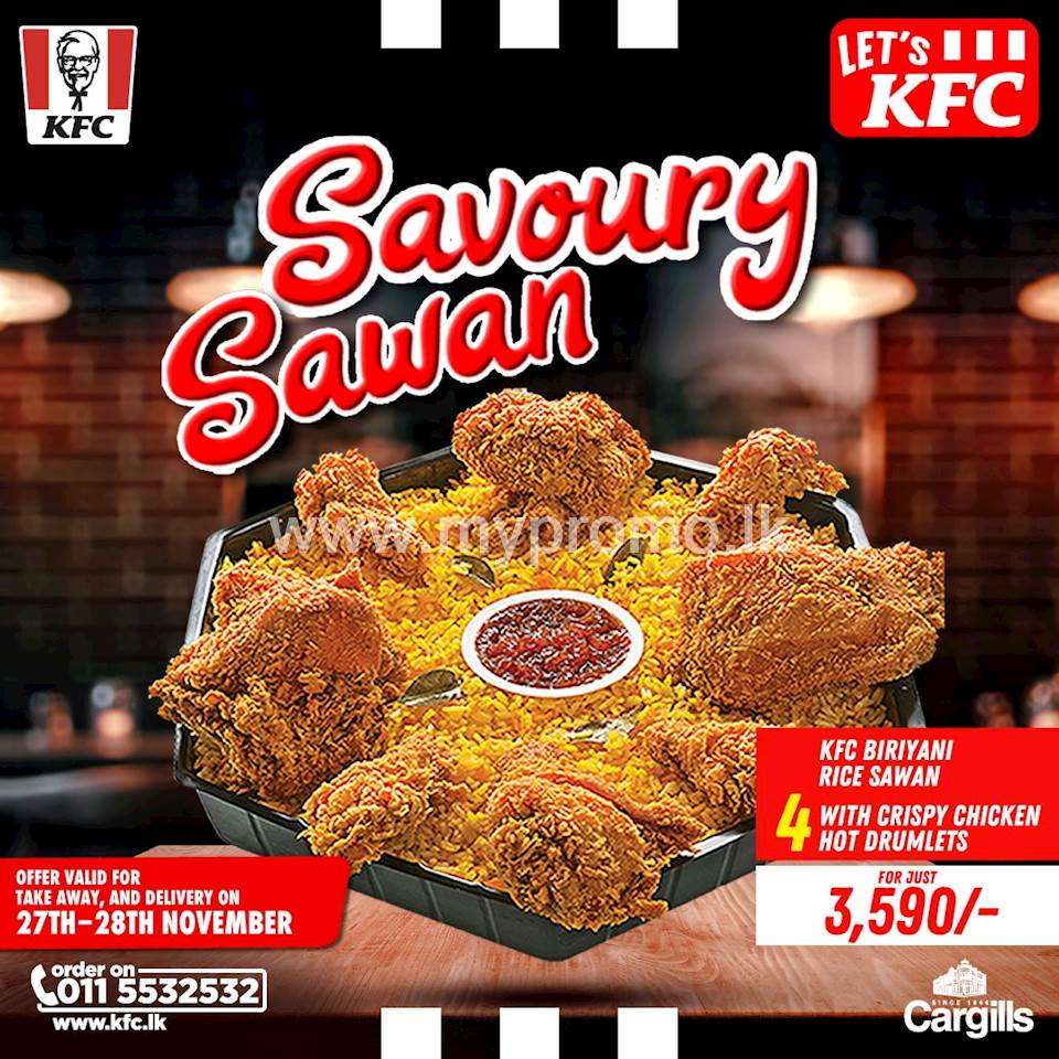 Savoury Sawan for Rs.3,590 at KFC | KFC Sri Lanka
