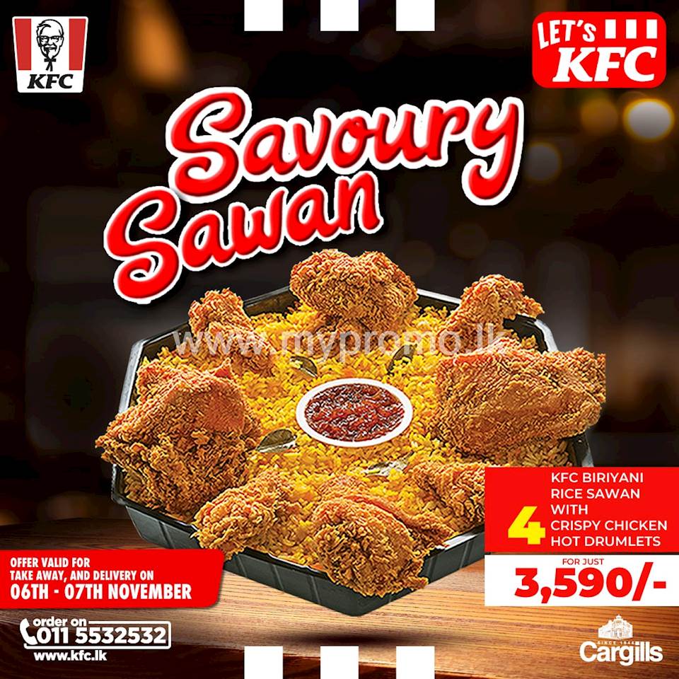 Savoury Sawan for Rs.3,590 at KFC | KFC Sri Lanka