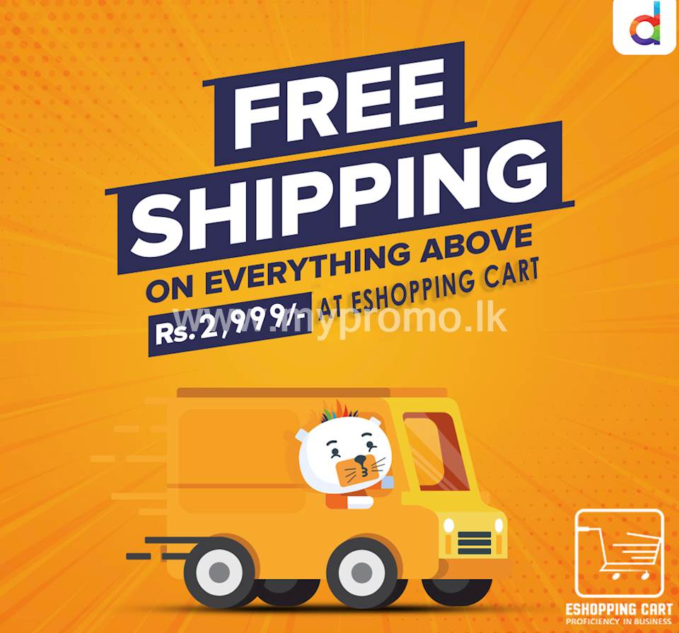 Free Delivery on orders above Rs. 2999/= at Daraz Eshoping Cart Store