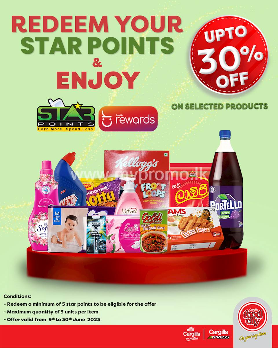 Redeem your Star Points at your nearest Cargills FoodCity outlets and ...