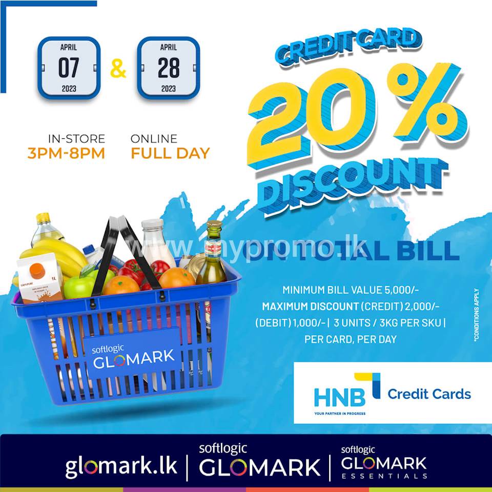 Amazing deals with HNB Cards at GLOMARK