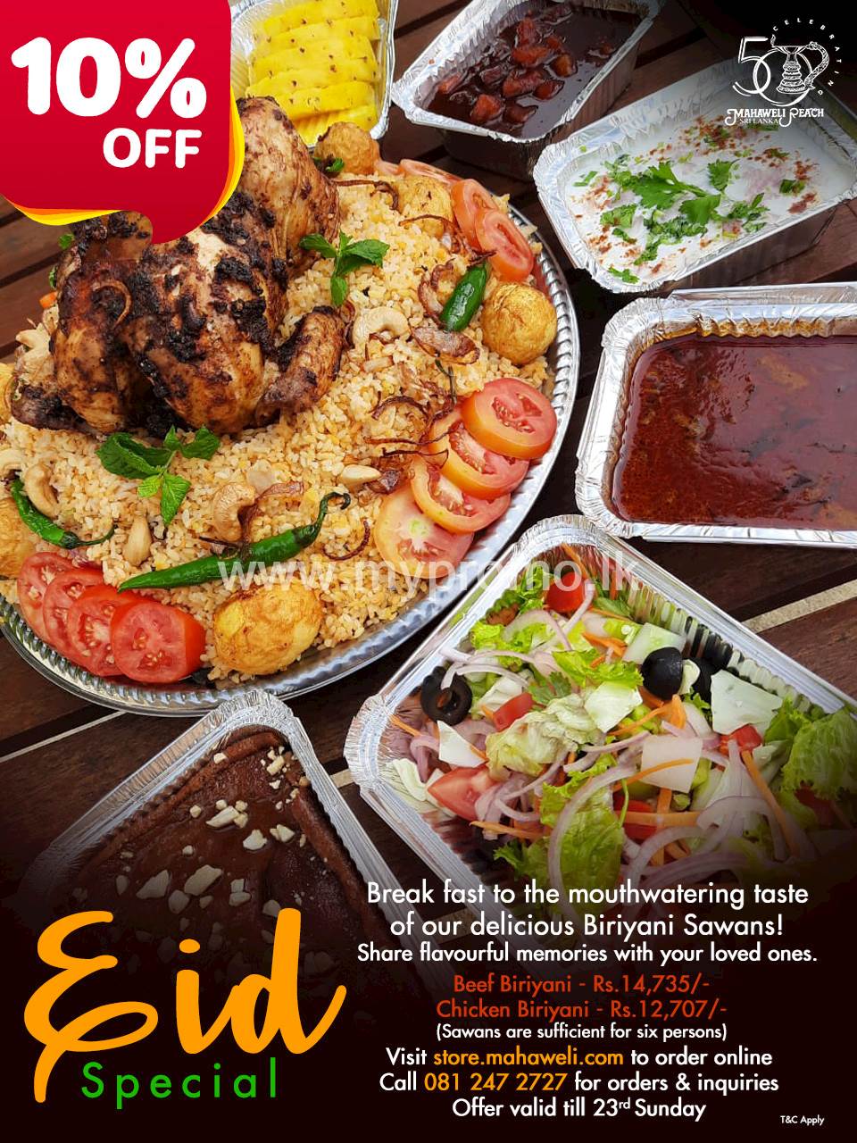 Eid special offer at Mahaweli Reach Hotel