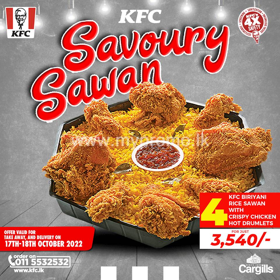 Enjoy your favorite Savoury Sawan for Rs. 3540 at KFC!