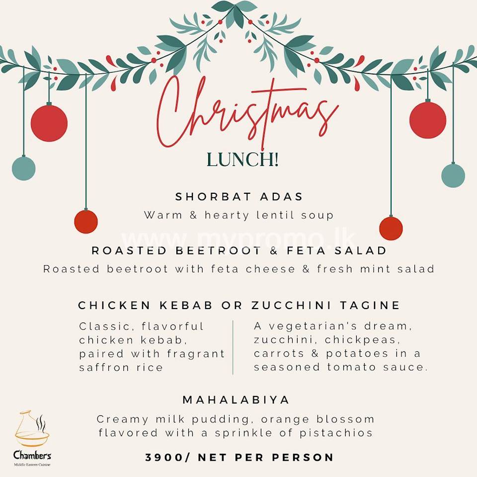 Christmas Lunch at Chambers | Chambers at Park Street Mews