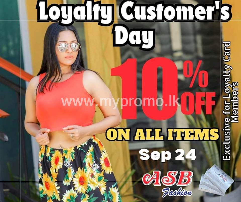 10% Discount on Total Bill Value Exclusive for ASB Fashion Loyalty Card ...