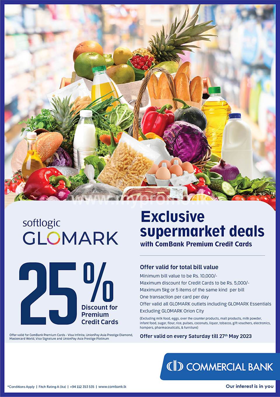 Exclusive supermarket deals at Softlogic Glomark with ComBank Premium ...