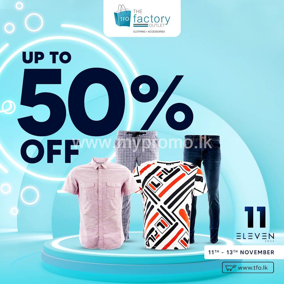 Enjoy up to 50% OFF on Menswear at The Factory Outlet