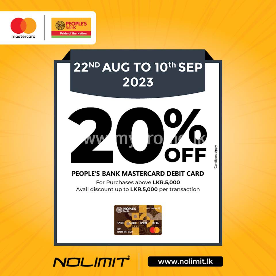 Enjoy 20% OFF on Everything when you use your Peoples Bank Mastercard ...