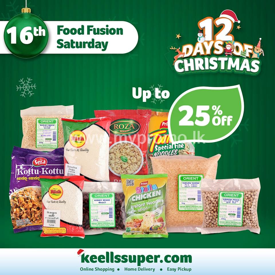 Food Fusion Saturday : Up to 25% Off at Keells